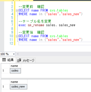 【SQL Server/sp_rename】テーブル名とカラム名(列名)を変更する | 現場で使える！ SQL Server実践ガイド